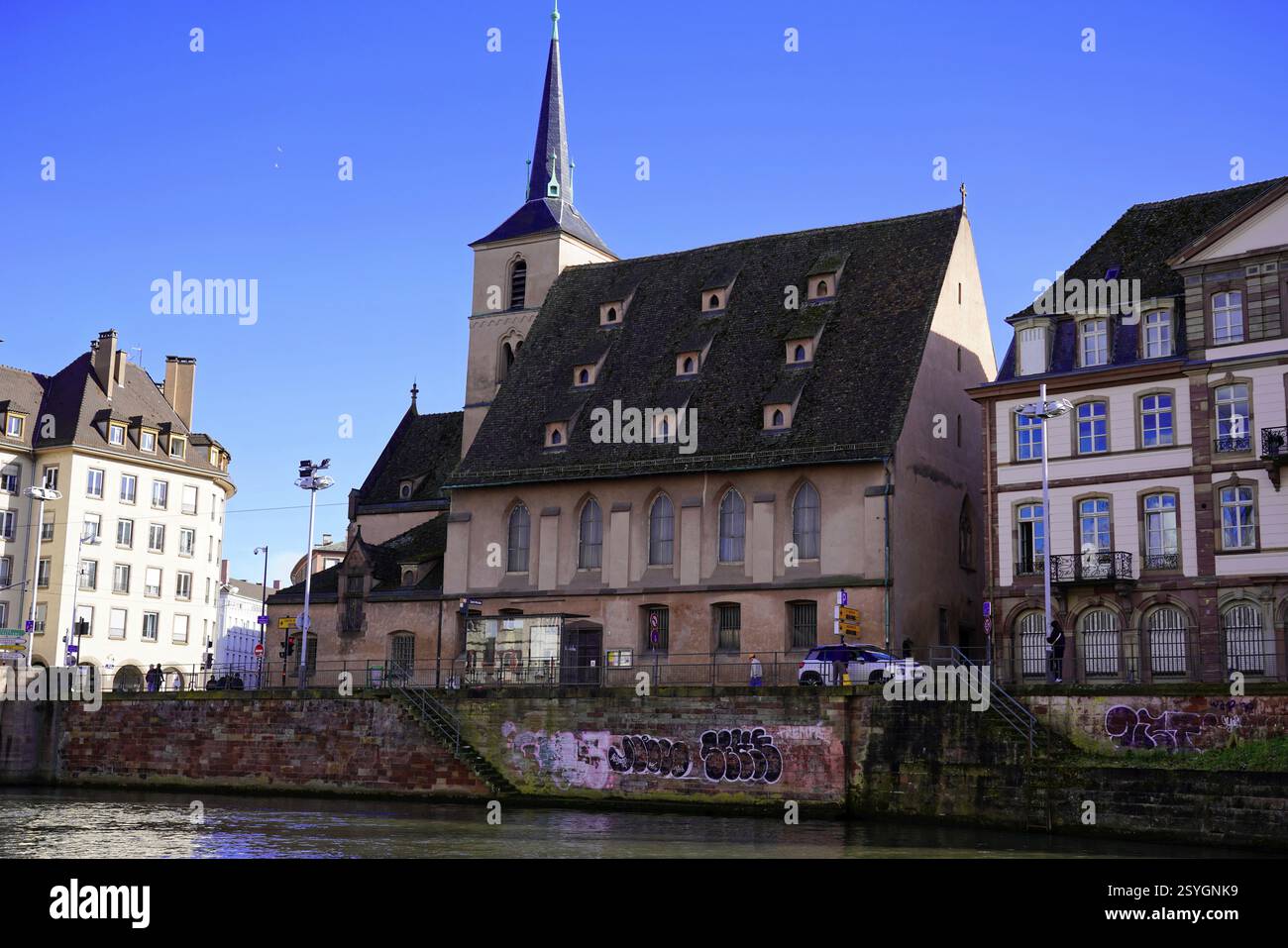 St Nicholas Church is a small gothic church in Strasbourg, riverside ...