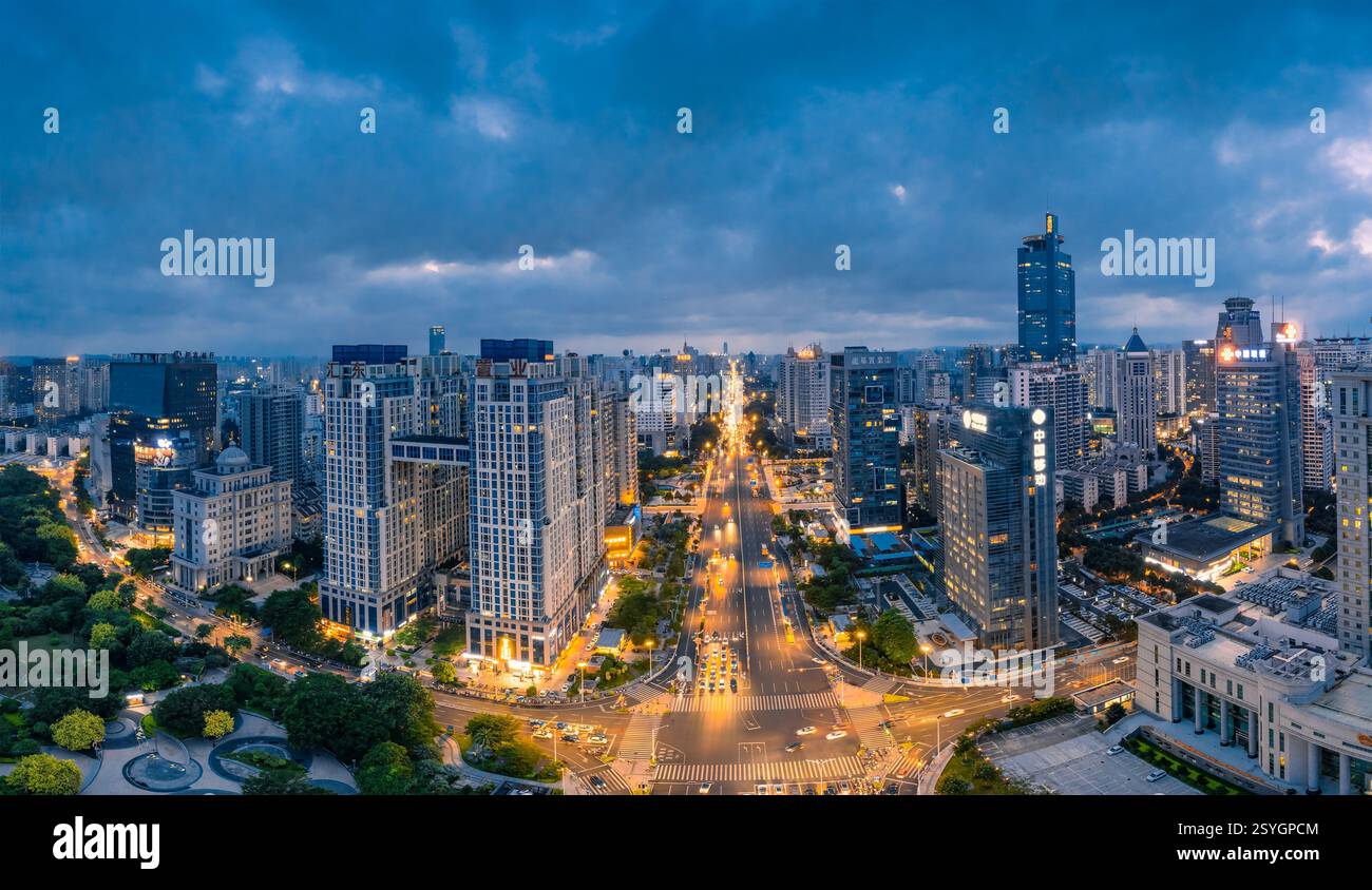 Night view of Nanning, Guangxi, China Stock Photo - Alamy
