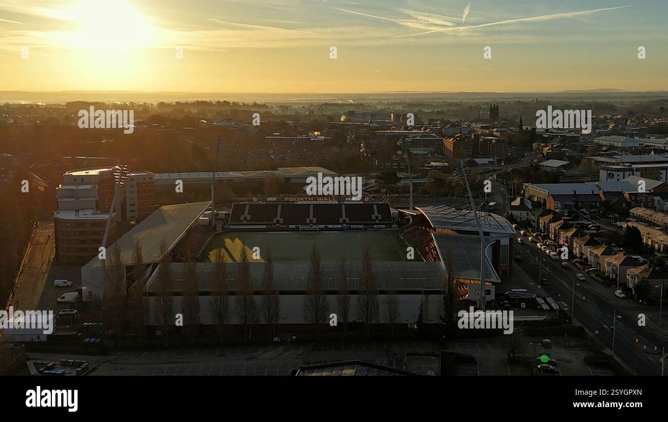 Wrexham AFC, Stok Cae Ras and The Turf Stock Photo - Alamy