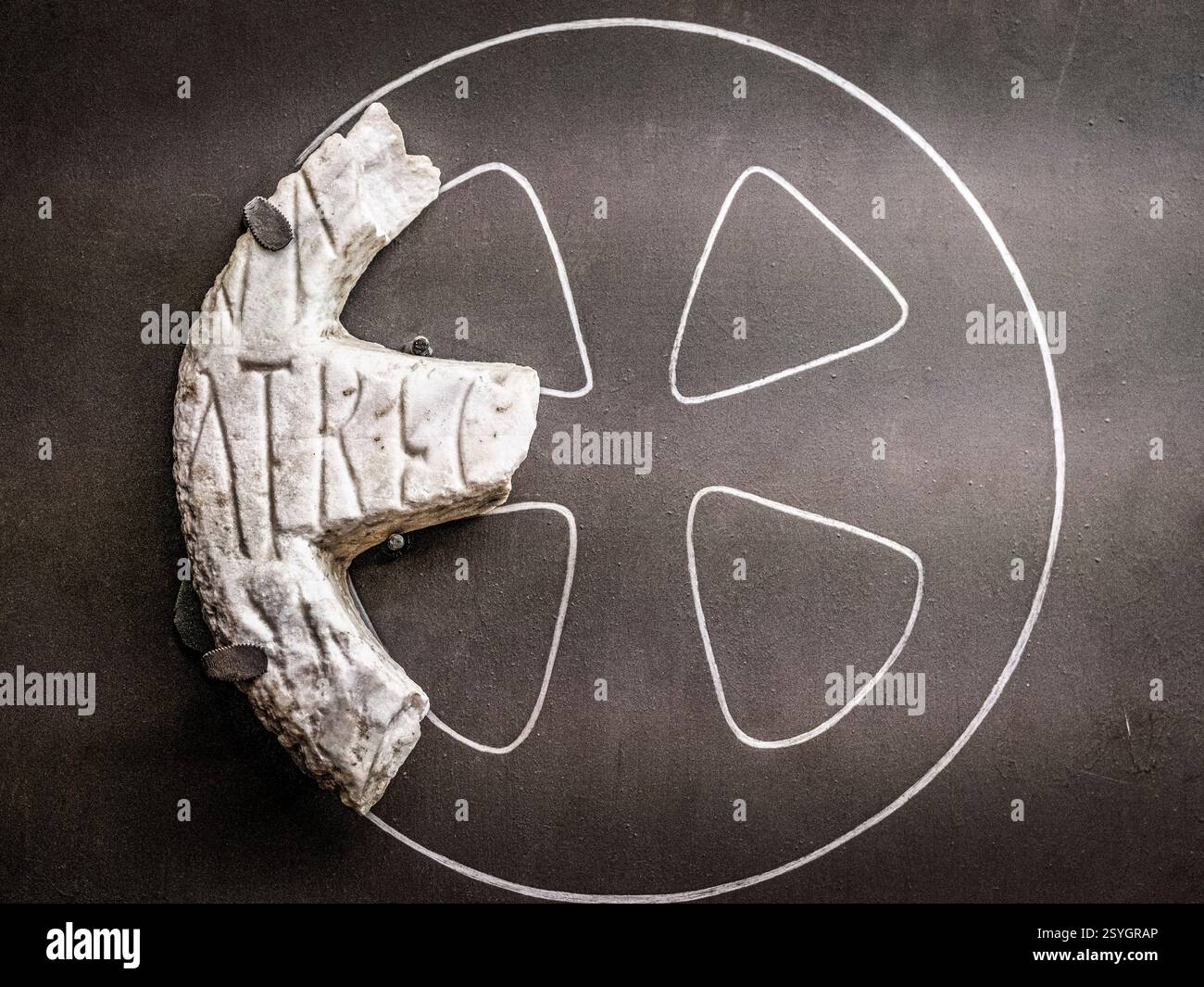Visigoth cross of marble, 4th century, Roman villa of Carranque, Museum ...