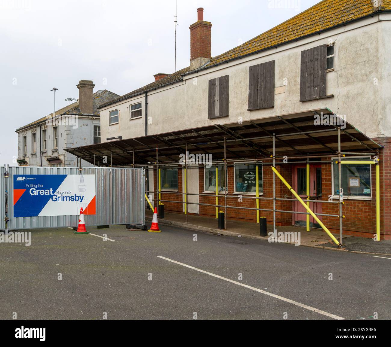 ABP Putting the Great Back into Grimsby redevelopment project, Grimsby docks, north east ...