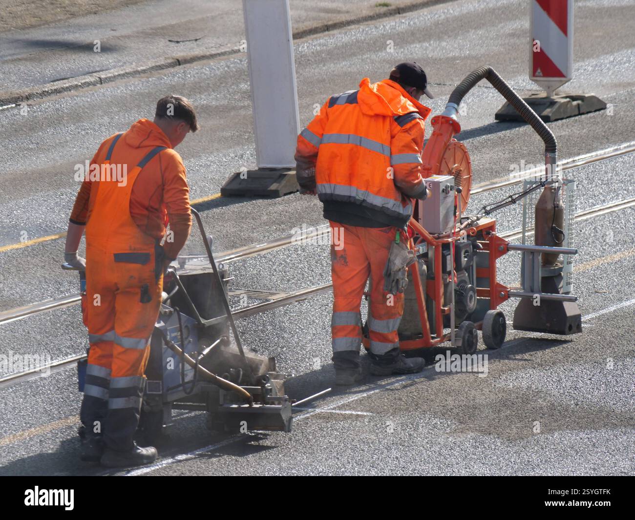 Beobachtungen bei einer Gleisbaubaustelle in NRW in Deutschland ...