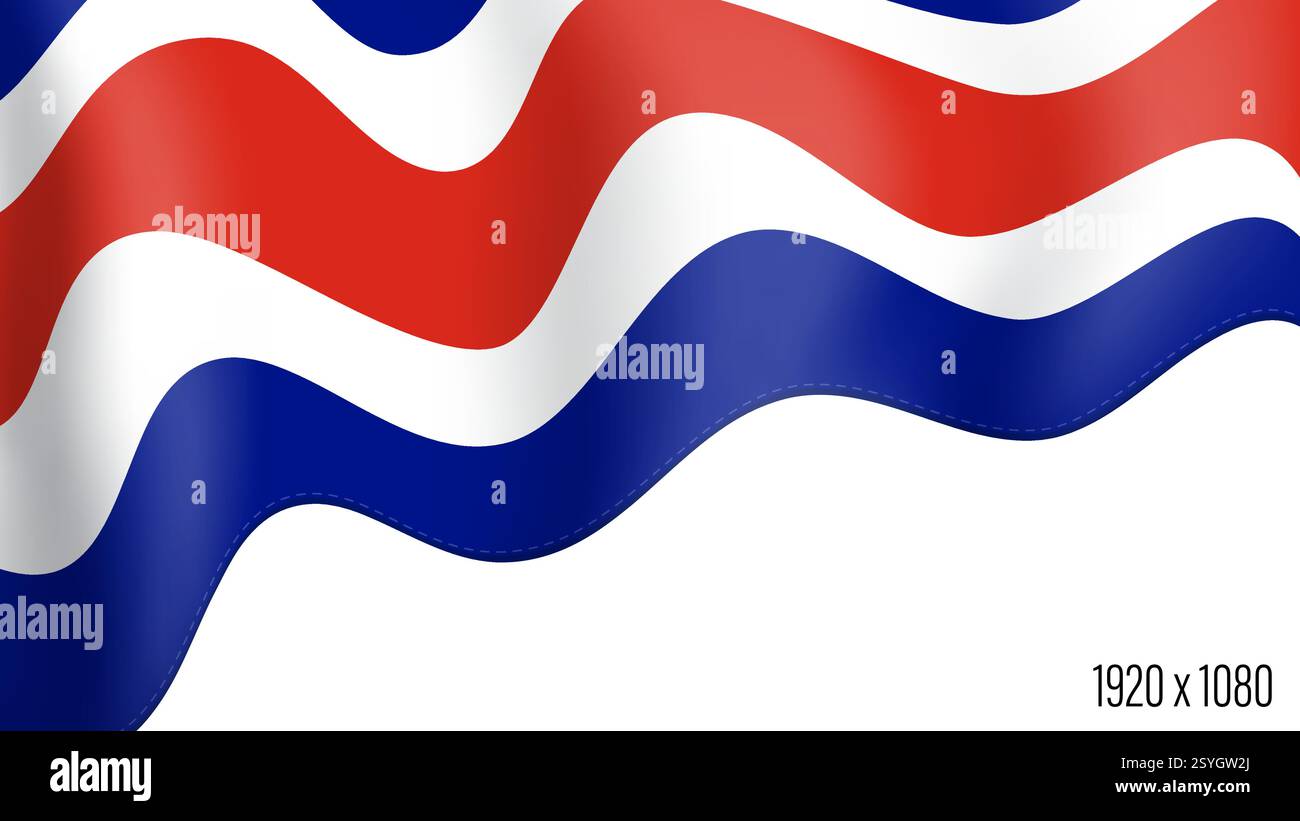 Costa Rica country flag realistic independence day background. Costa ...