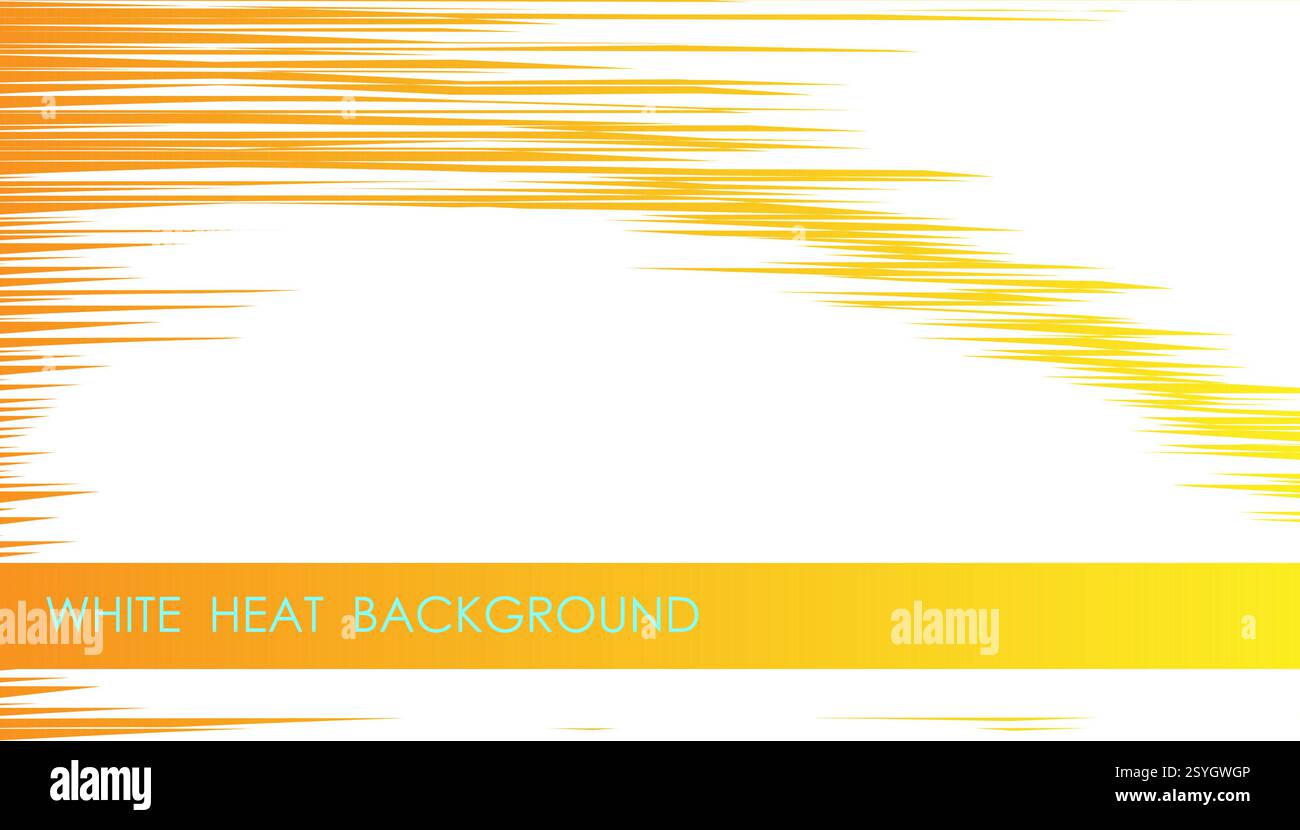Horizontal white heat abstract background with white yellow sunbeam ray ...