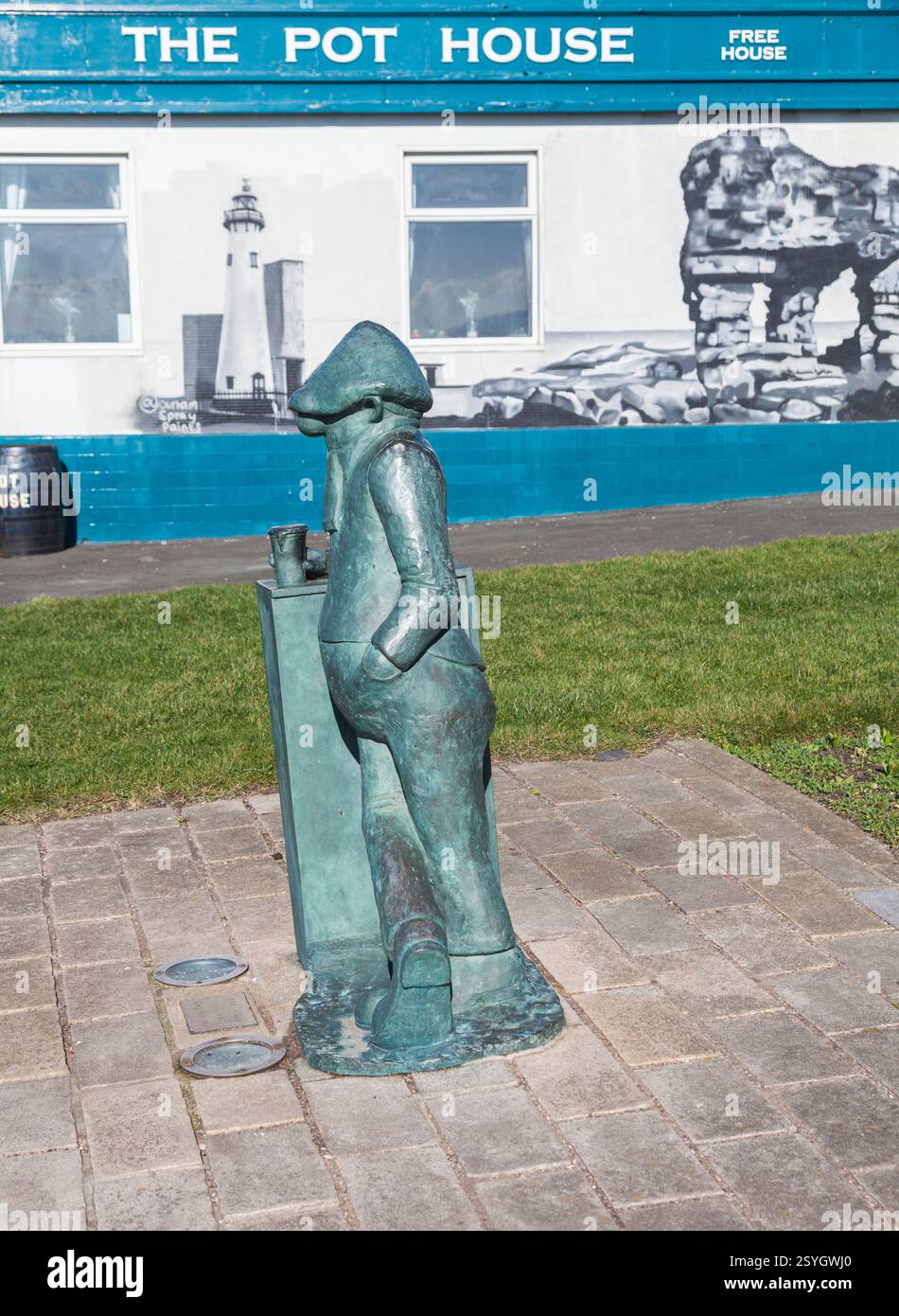 Statue of Andy Capp,a famous cartoon character created by Reg Smythe ...
