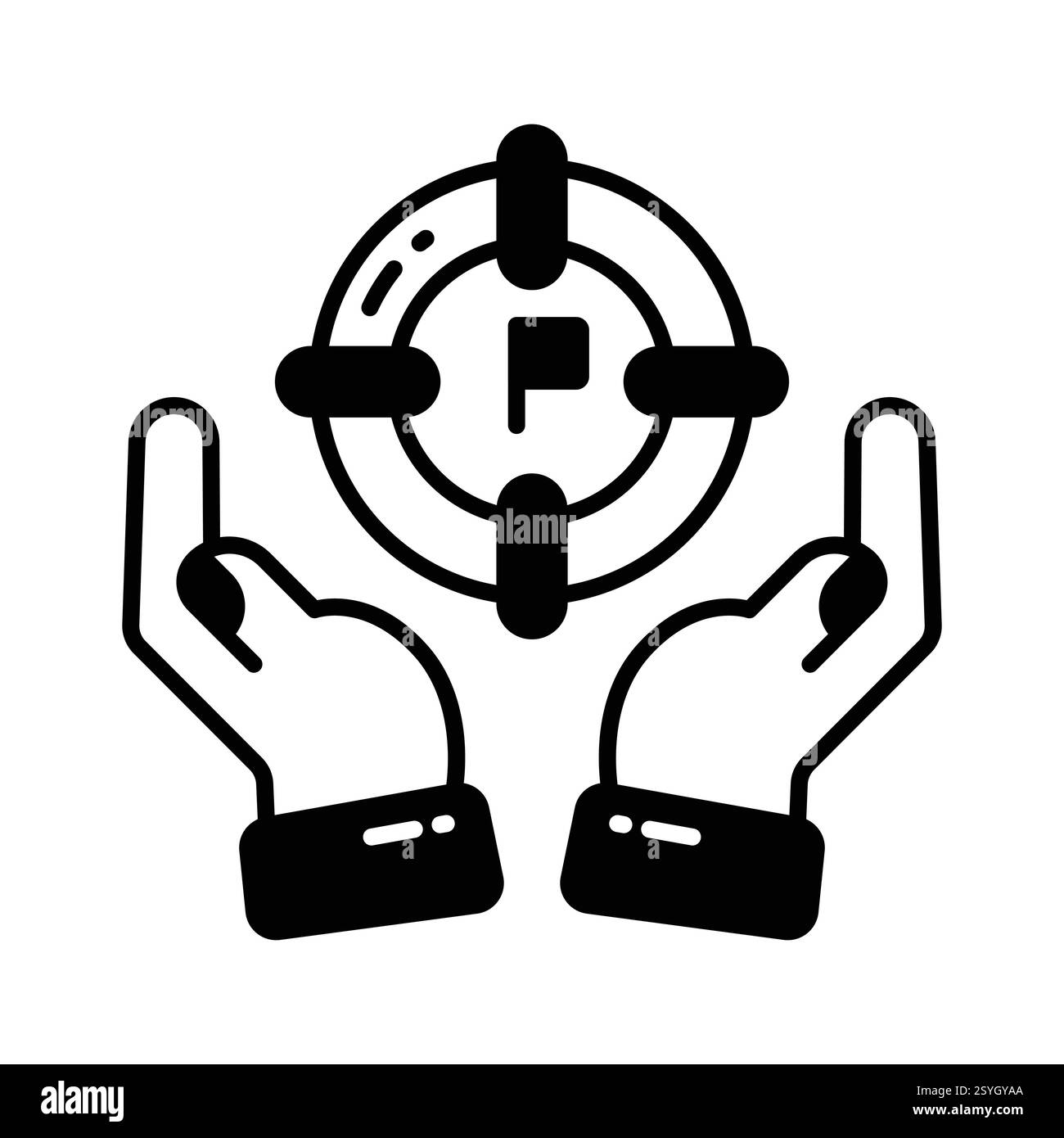 Grab this carefully crafted vector of team focus in trendy style ...