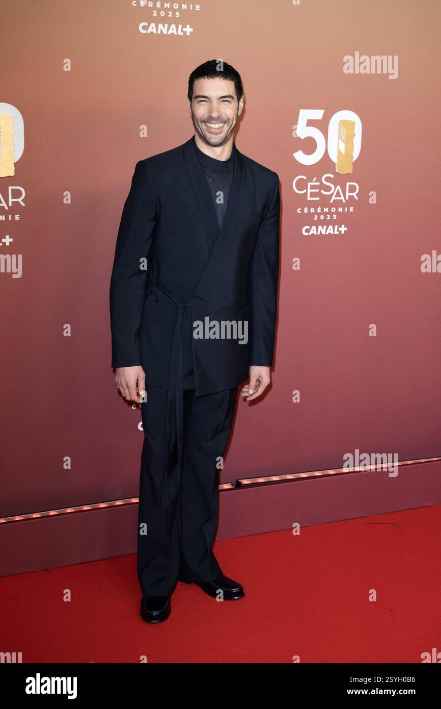 Paris, France. 28th Feb, 2025. Tahar Rahim arrives at the 50th Cesar ...