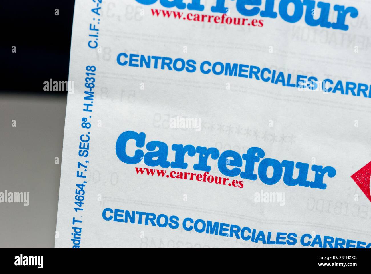 Spanish receipt hi-res stock photography and images - Alamy