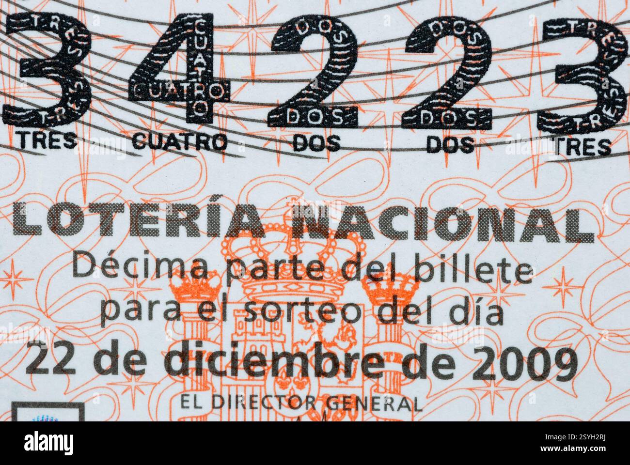 Loteria nacional, Spanish National Lottery tickets, 2009 Stock Photo ...