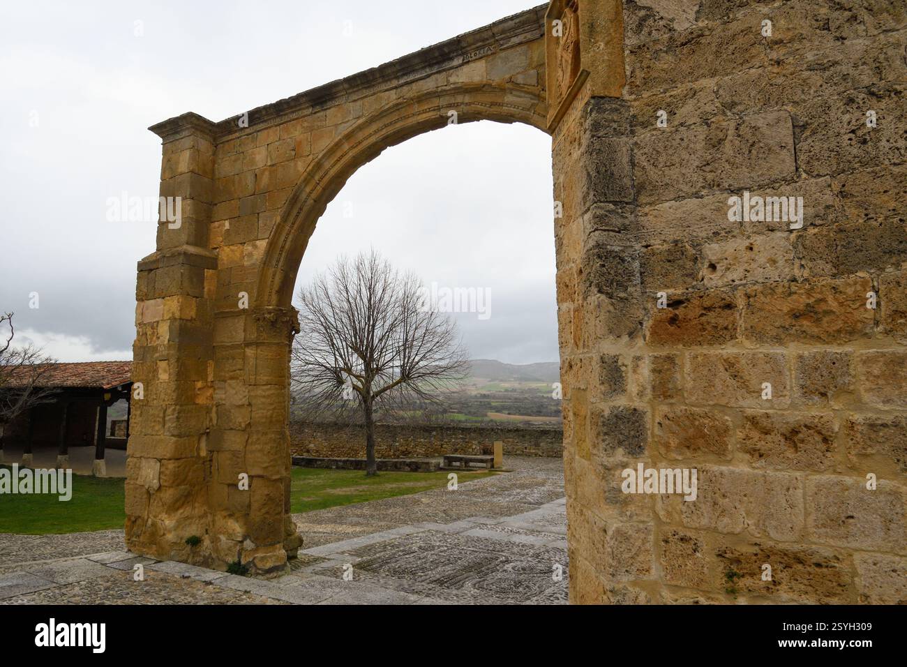 Stone arch in Frias Stock Photo - Alamy
