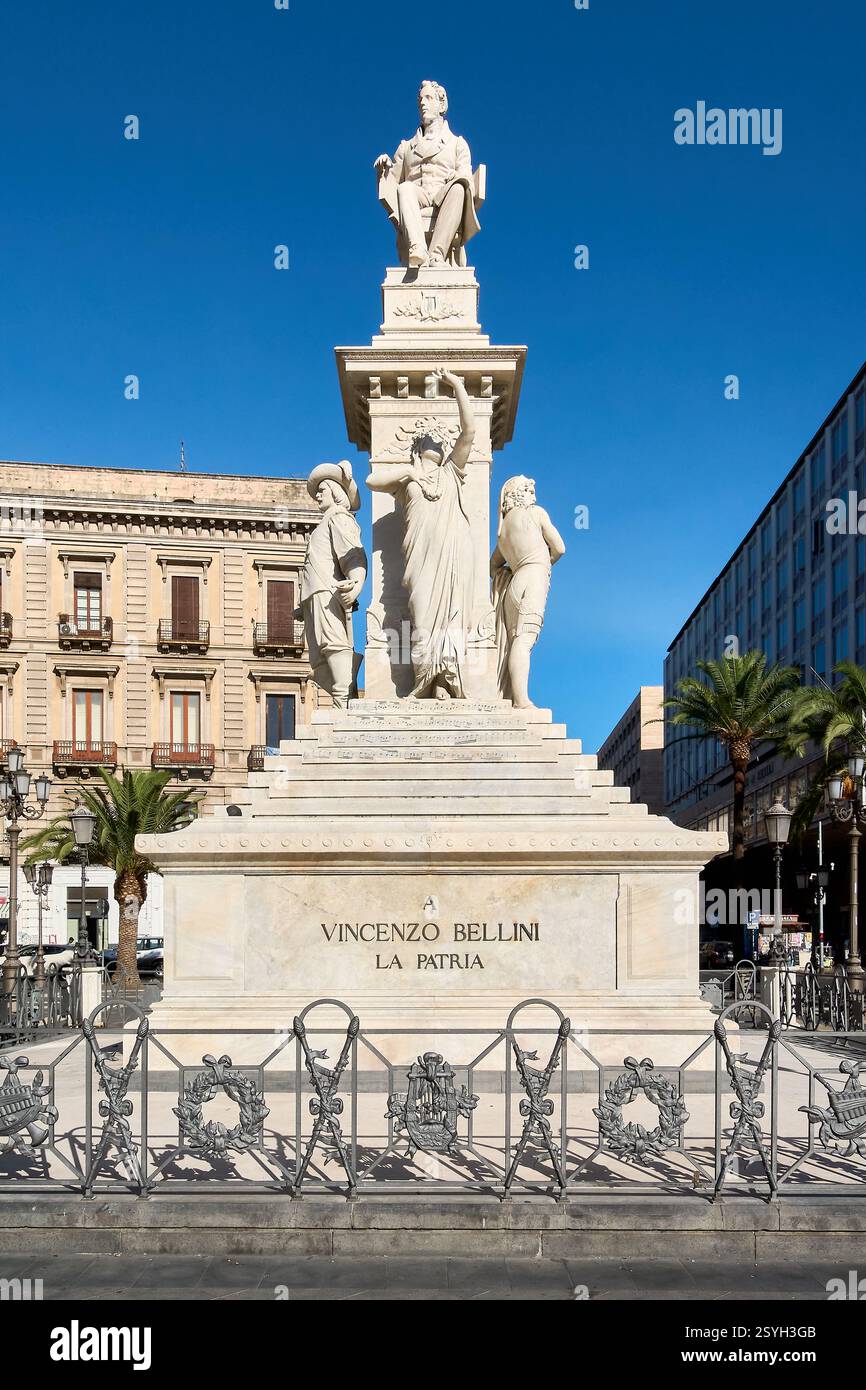 Catania. Italy - March 3, 2025: Stunning marble monument dedicated to ...