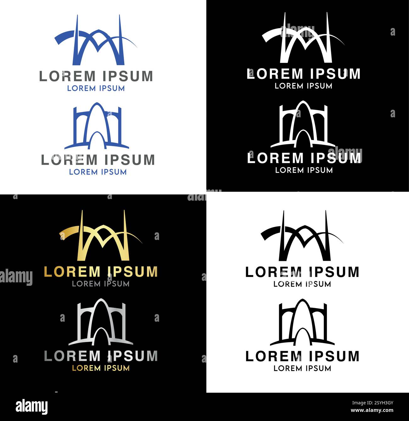 architecture logo design set. vector illustration Stock Vector Image ...