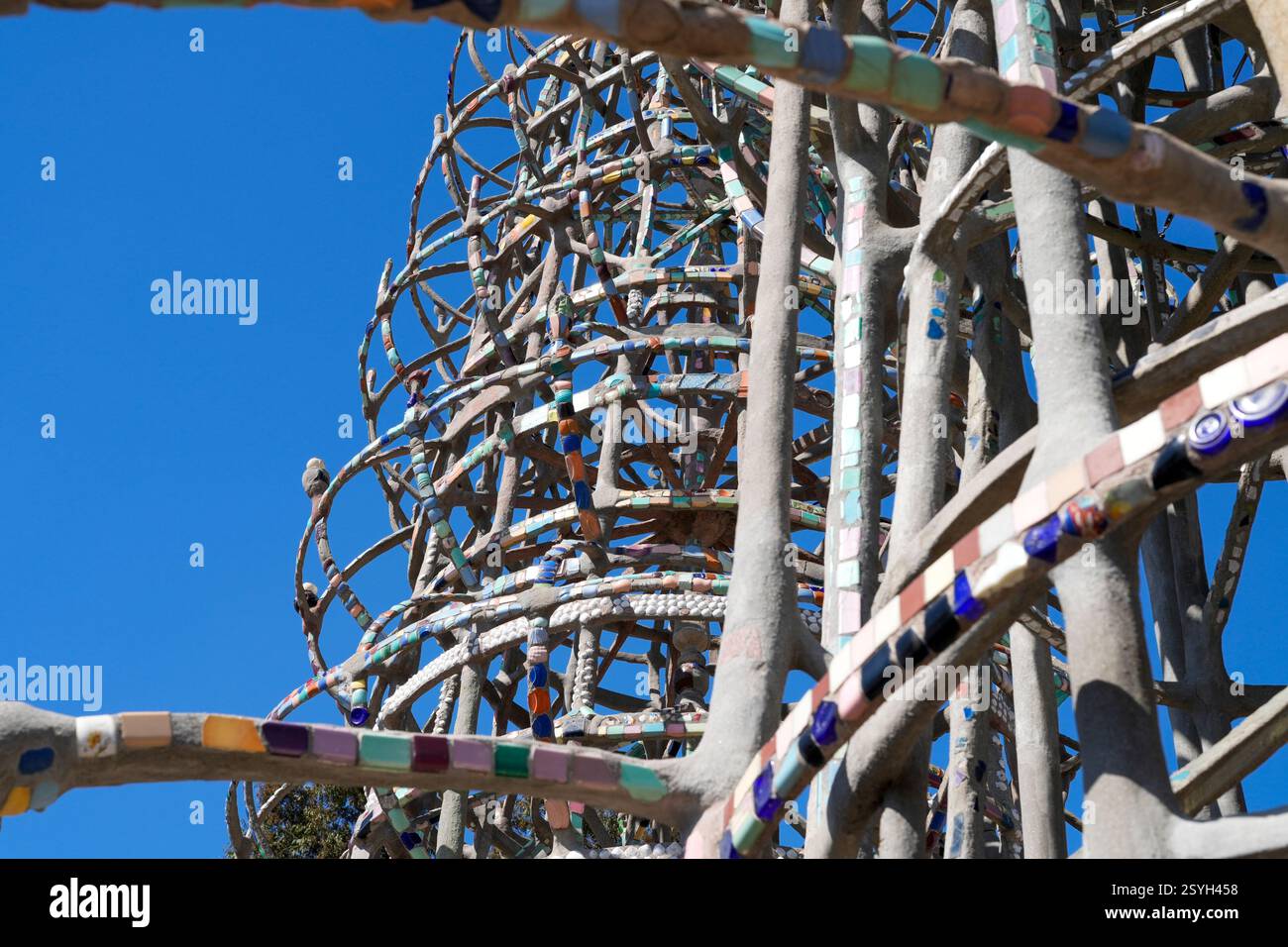 The WATTS TOWERS Historical site also known as Towers of Simon Rodia ...