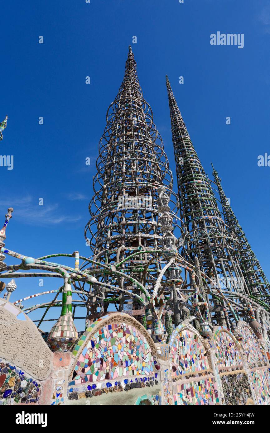 The WATTS TOWERS Historical site also known as Towers of Simon Rodia ...