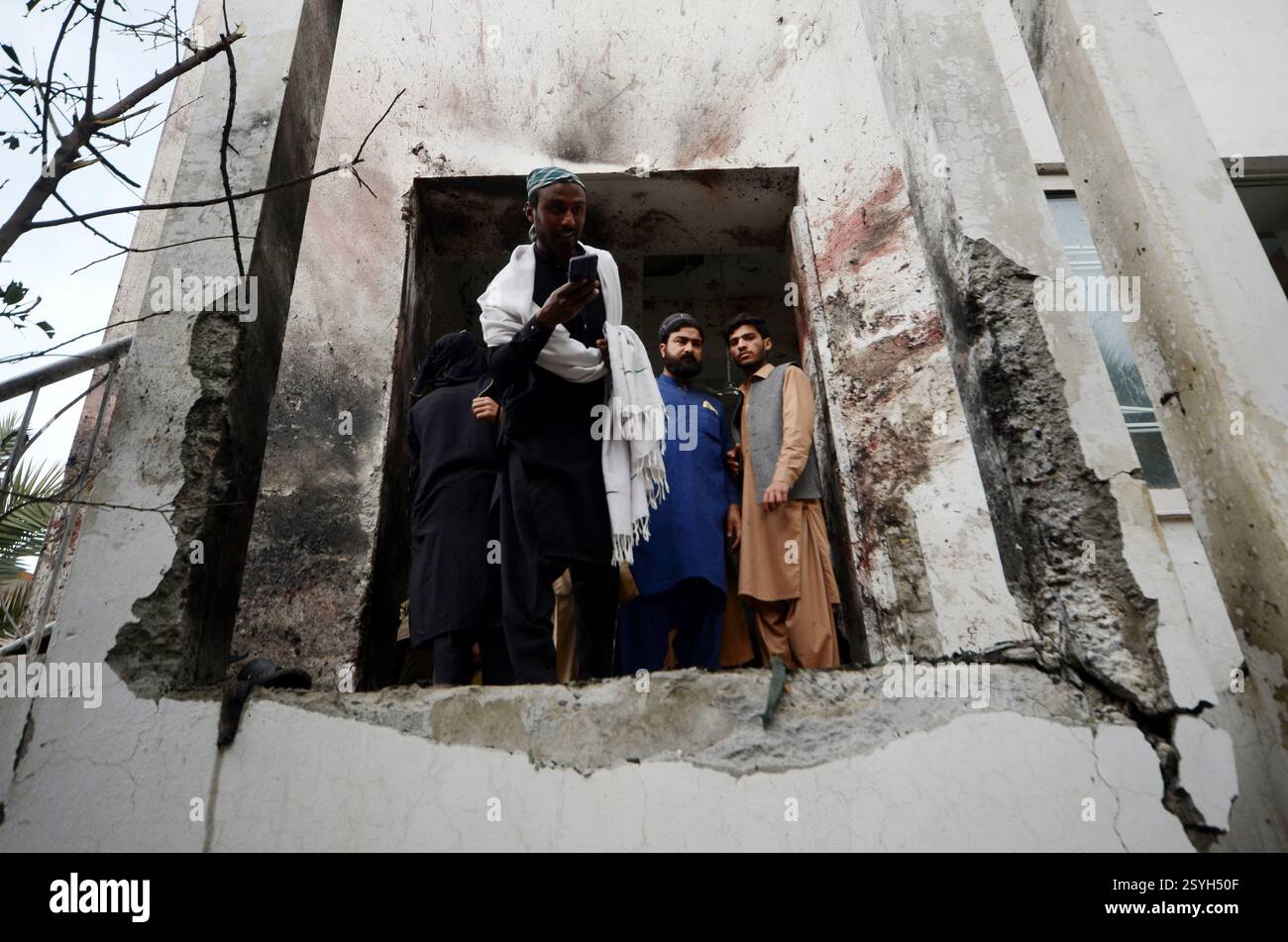 Peshawar, Peshawar, Pakistan. 1st Mar, 2025. Suicide bombing inside Islamic seminary in Nowshera ...