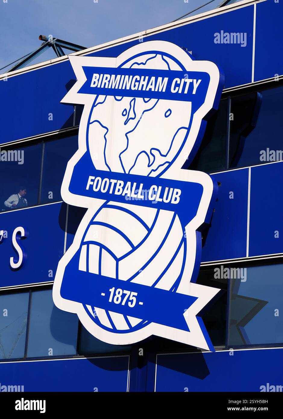 A general view of the Birmingham City crest on the stadium before the ...