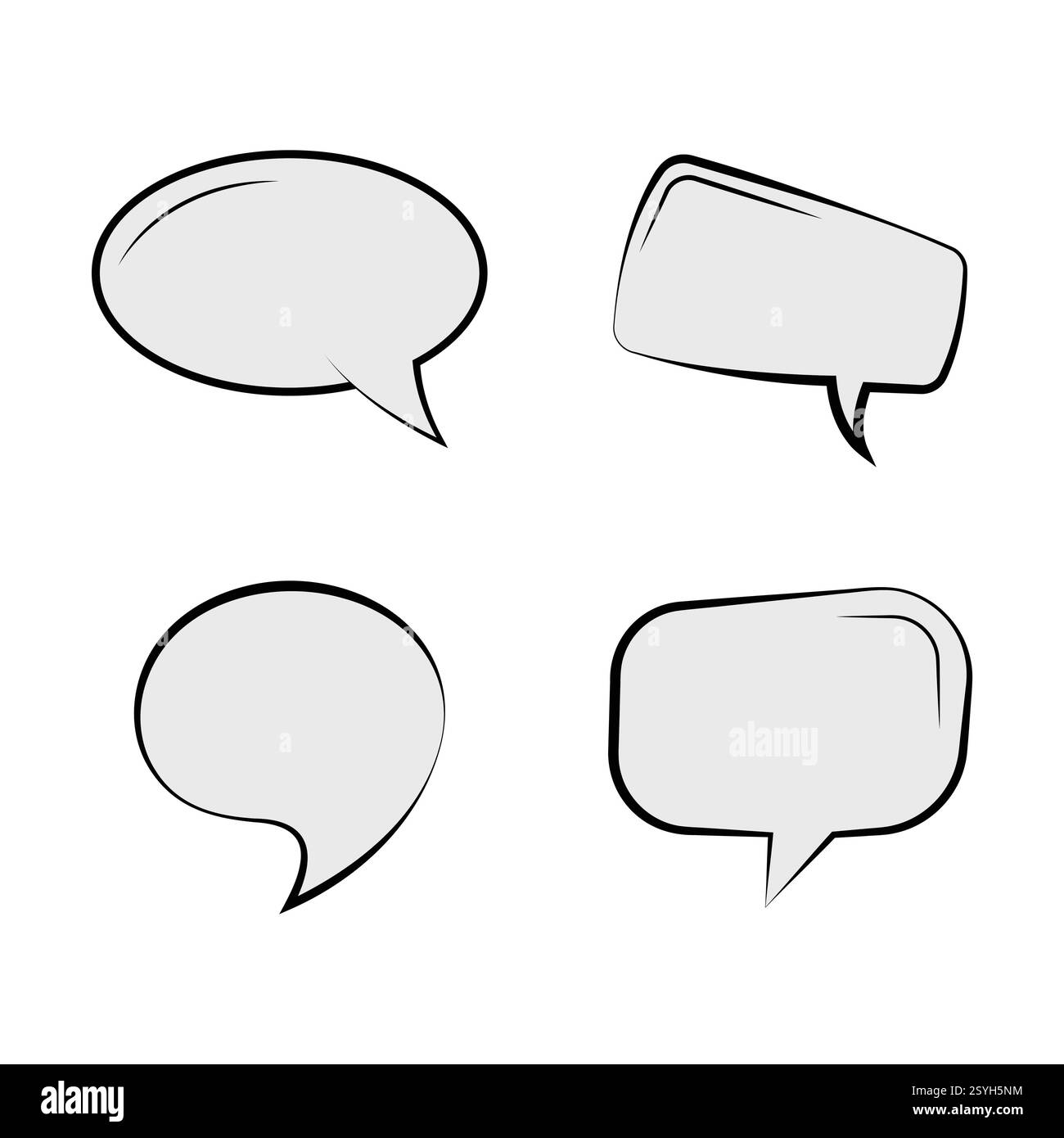 Speech Bubble vector set. Talking Chatting Quote icons Stock Vector ...