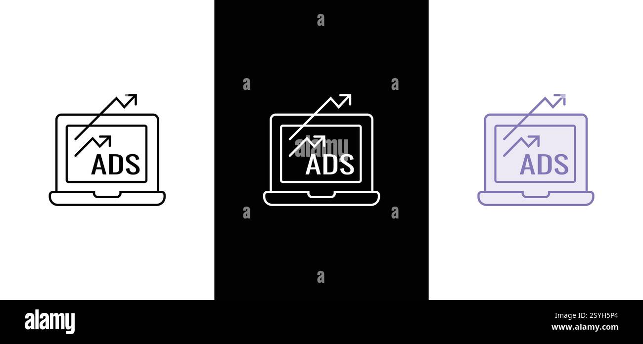 Advertising channels linear icons set Stock Vector Image & Art - Alamy