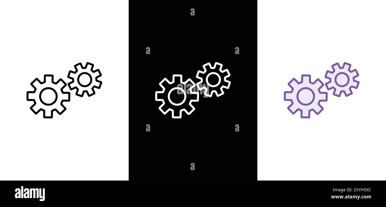 Gear cog wheel icon vector hi-res stock photography and images - Alamy