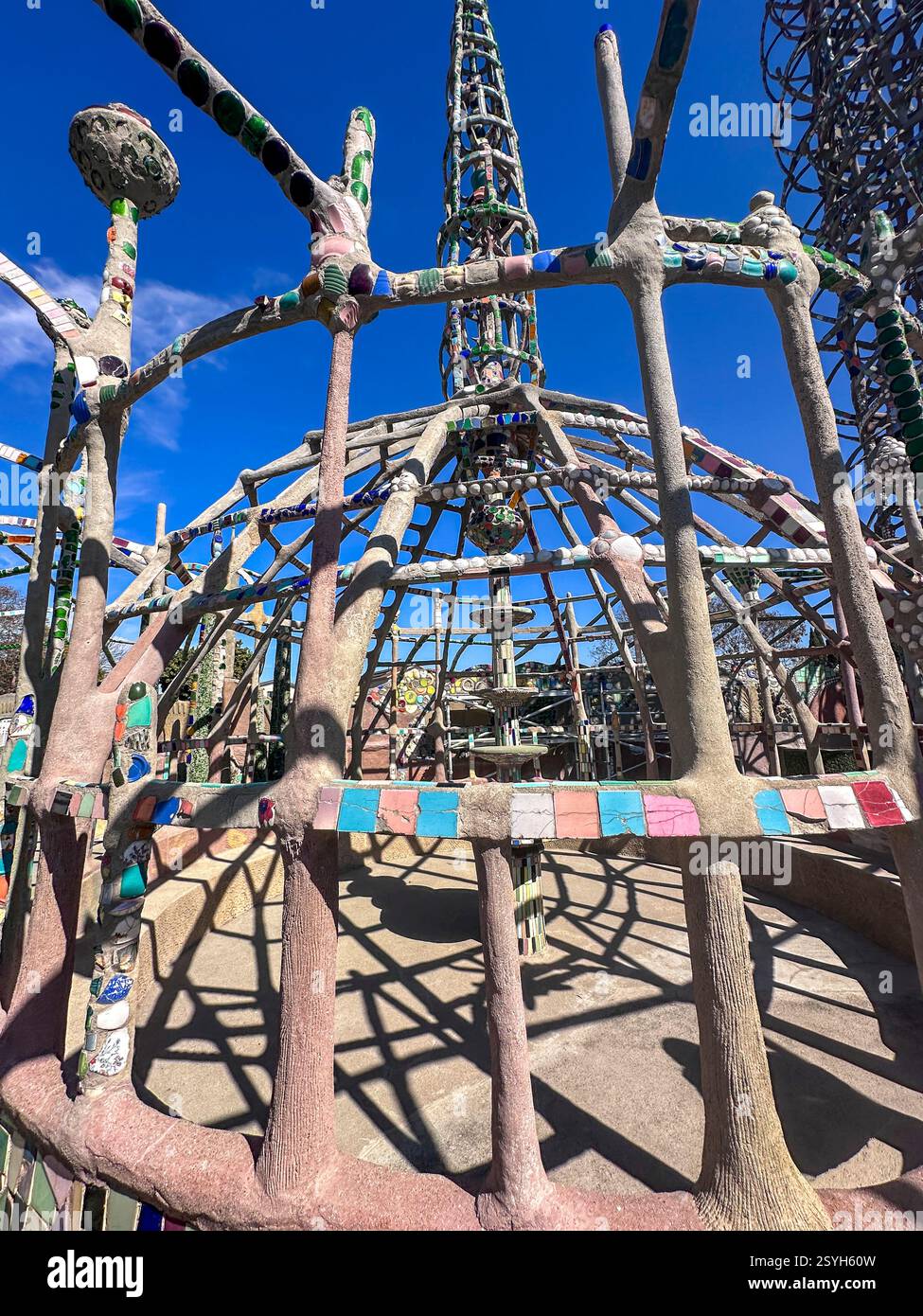 The WATTS TOWERS Historical site also known as Towers of Simon Rodia ...