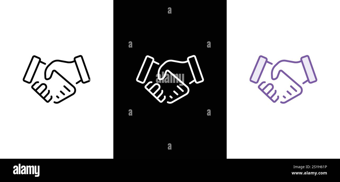 Business agreement handshake vector. Handshake icon Stock Vector Image ...
