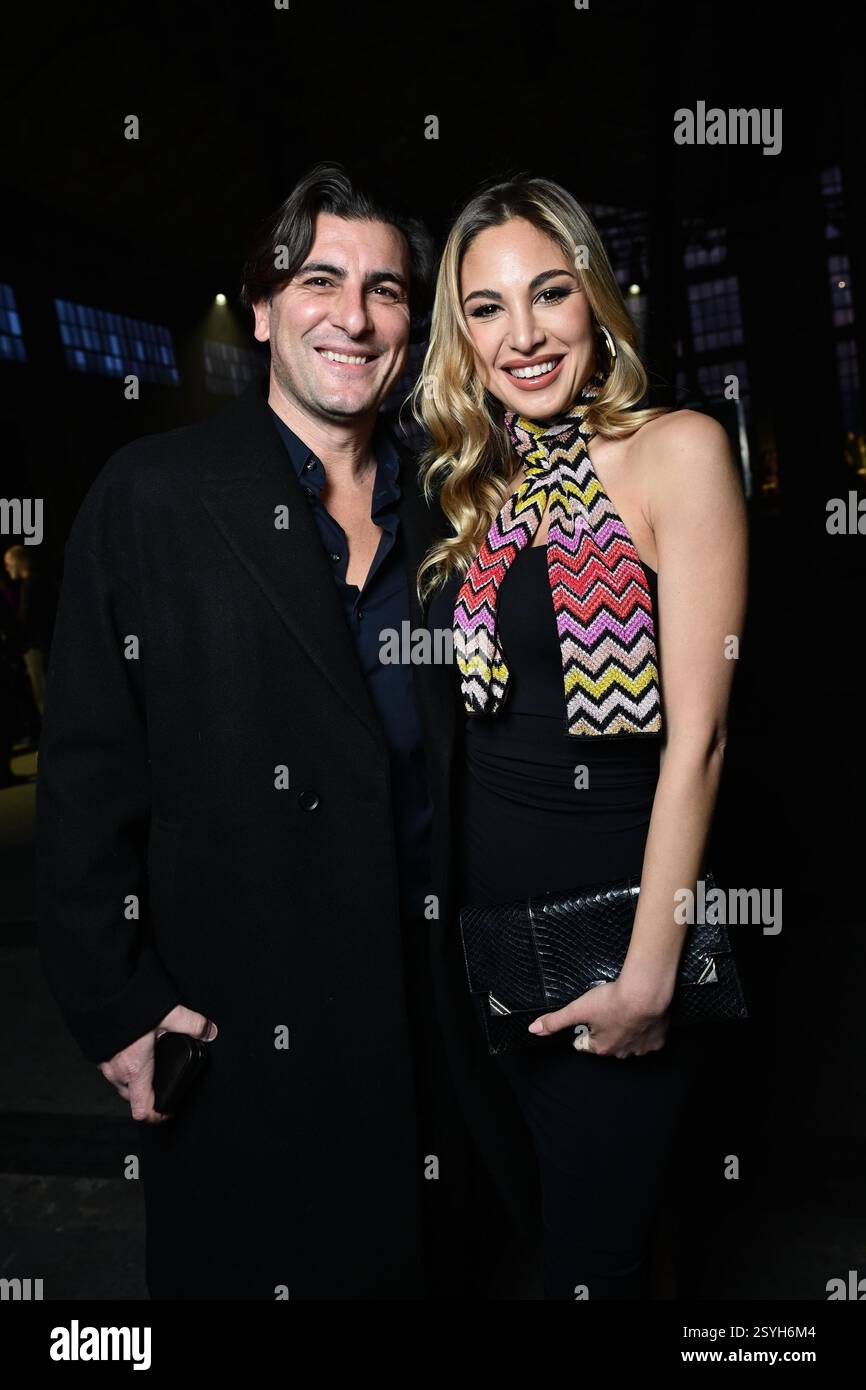 Italy. 28th Feb, 2025. Nicola Ventola, Chiara Giuffrida Milano Fashion ...