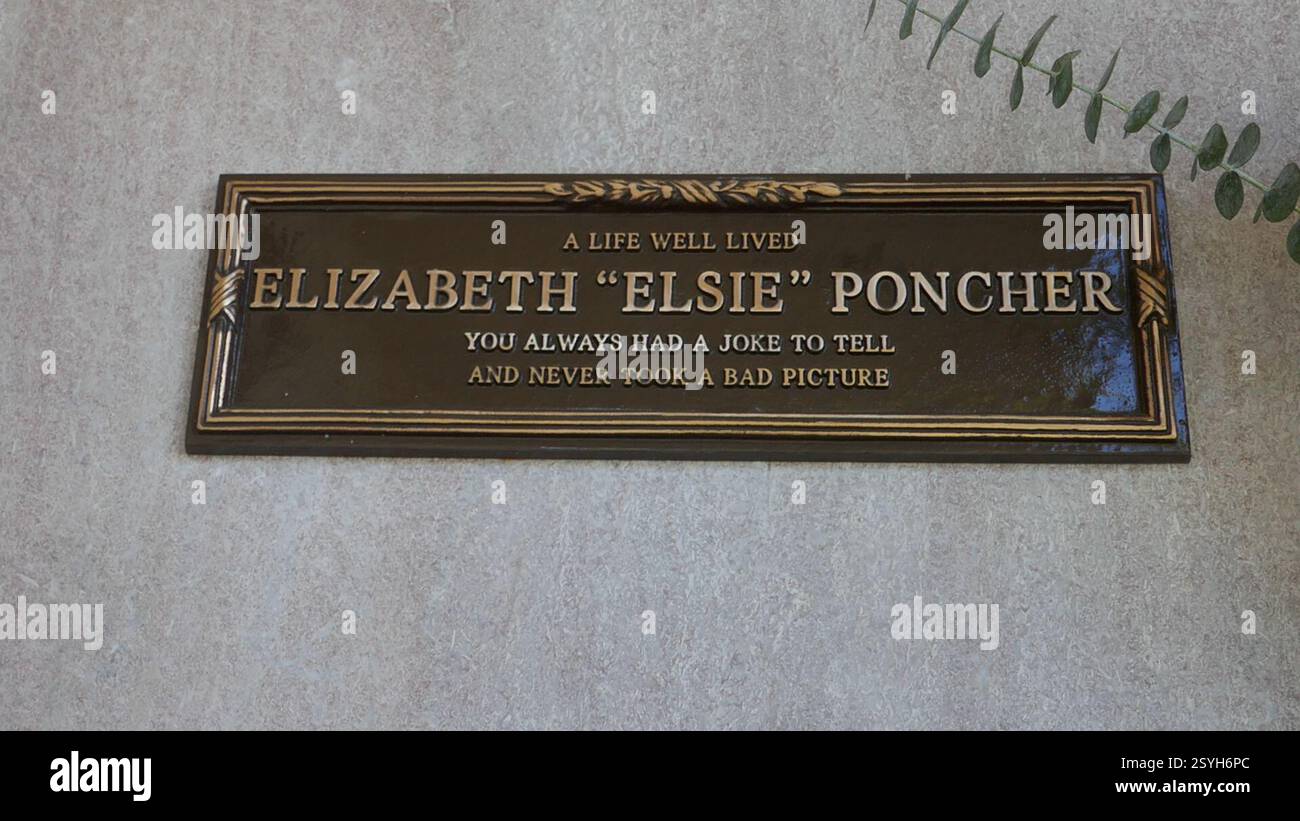 Los Angeles, California, USA 28th February 2025 Elizabeth Poncher Grave ...