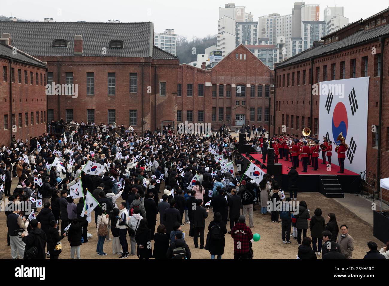 Seoul, South Korea. 1st Mar, 2025. People attend an event marking the ...