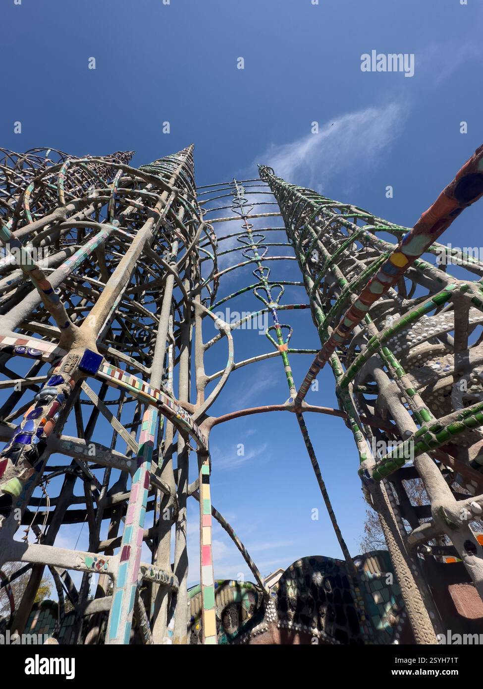 Watts towers nuestro pueblo hi-res stock photography and images - Alamy