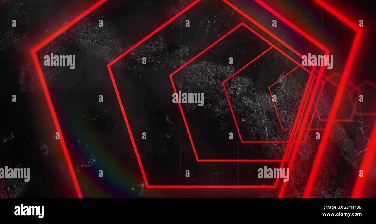 Abstract red background neon tunnel hi-res stock photography and images ...