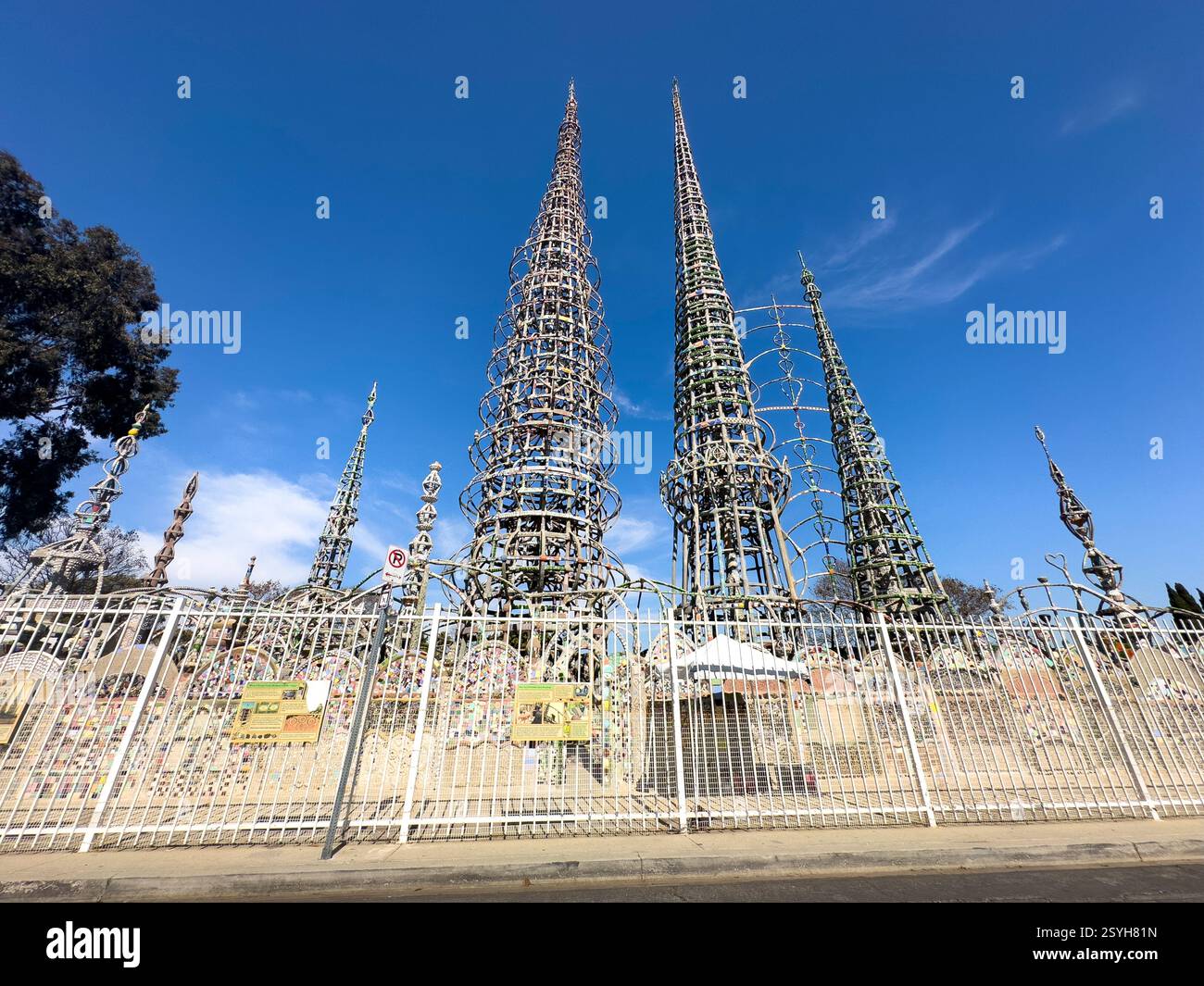 The WATTS TOWERS Historical site also known as Towers of Simon Rodia ...