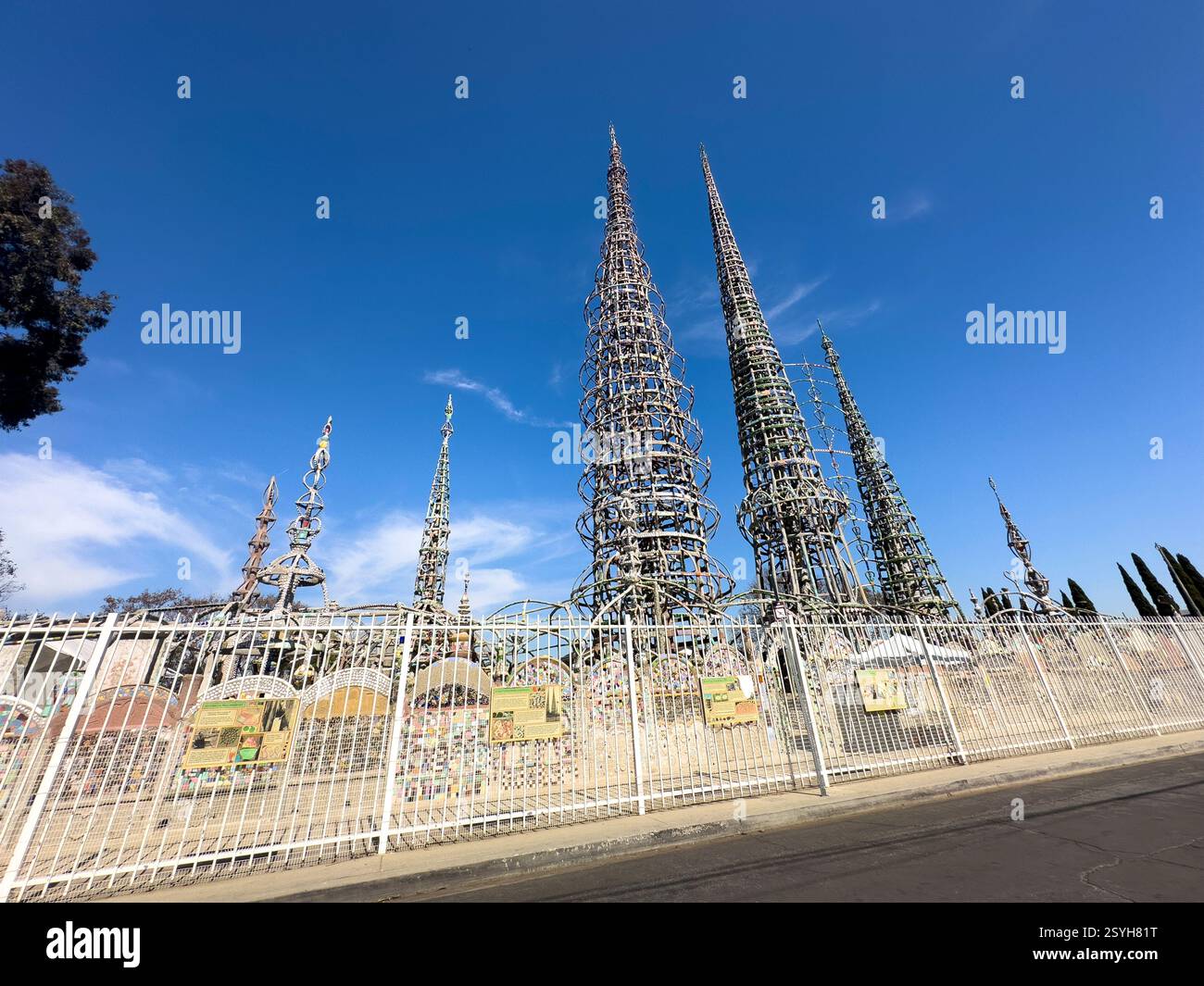 The WATTS TOWERS Historical site also known as Towers of Simon Rodia ...