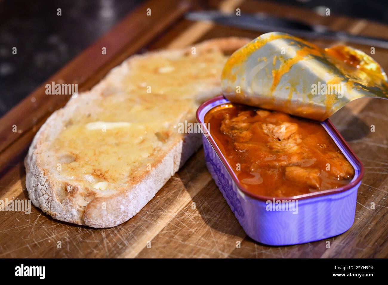 Morrison's mackerel in a Smokey BBQ sauce Stock Photo - Alamy
