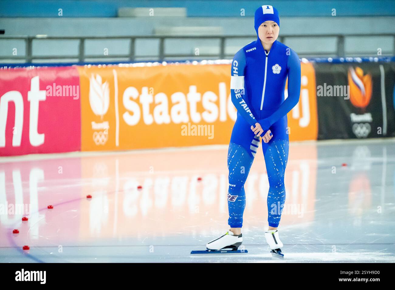 HEERENVEEN, NETHERLANDS - FEBRUARY 28: Ying-Chu Chen of Chinese Taipei ...