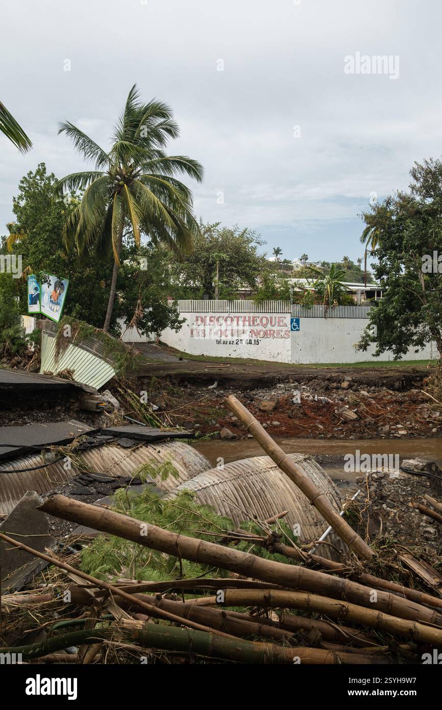 Saint Gilles Les Bains, France. 01st Mar, 2025. 24 hours after the ...