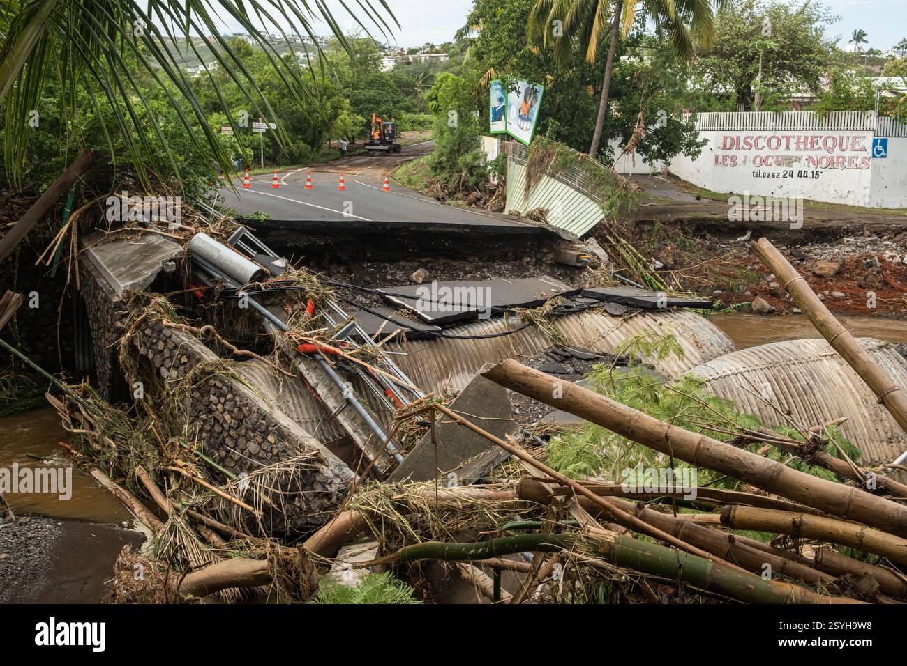 Saint Gilles Les Bains, France. 01st Mar, 2025. 24 hours after the ...