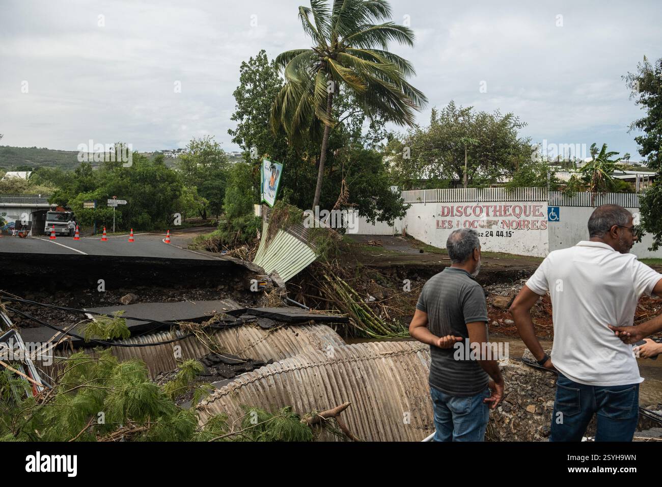 Saint Gilles Les Bains, France. 01st Mar, 2025. 24 hours after the ...