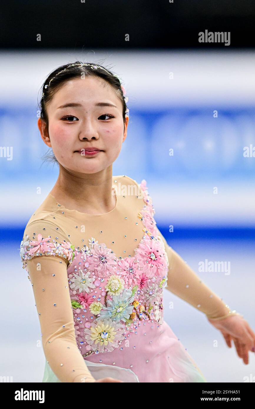 Kaoruko WADA (JPN), during Junior Women Short Program, at the ISU World ...