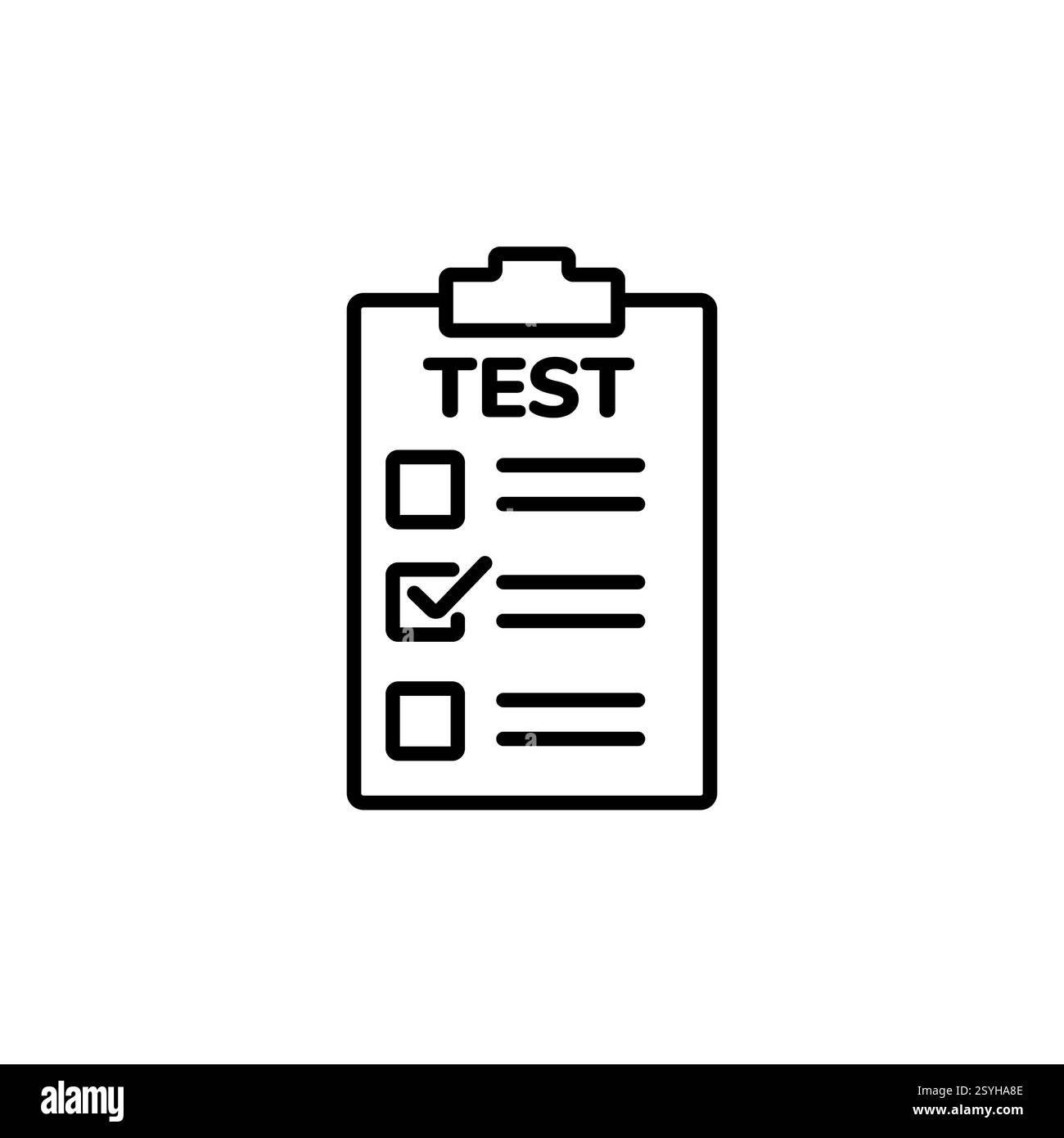 Checklist icon with test label and checkmarks representing tasks and ...