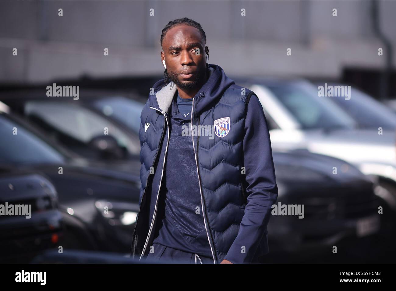 Devante Cole (West Bromwich Albion) arriving before the Sky Bet ...