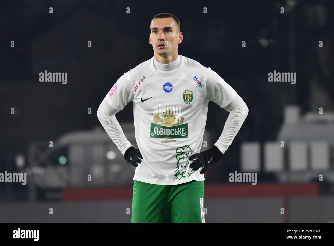 Tymur Stetskov of Karpaty seen during Ukrainian Premier League football match between FC Karpaty ...