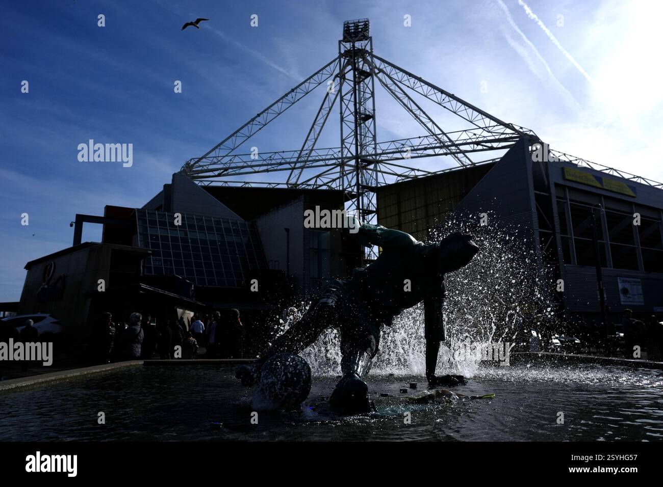 The Tom Finney statue outside the ground ahead of the Emirates FA Cup ...