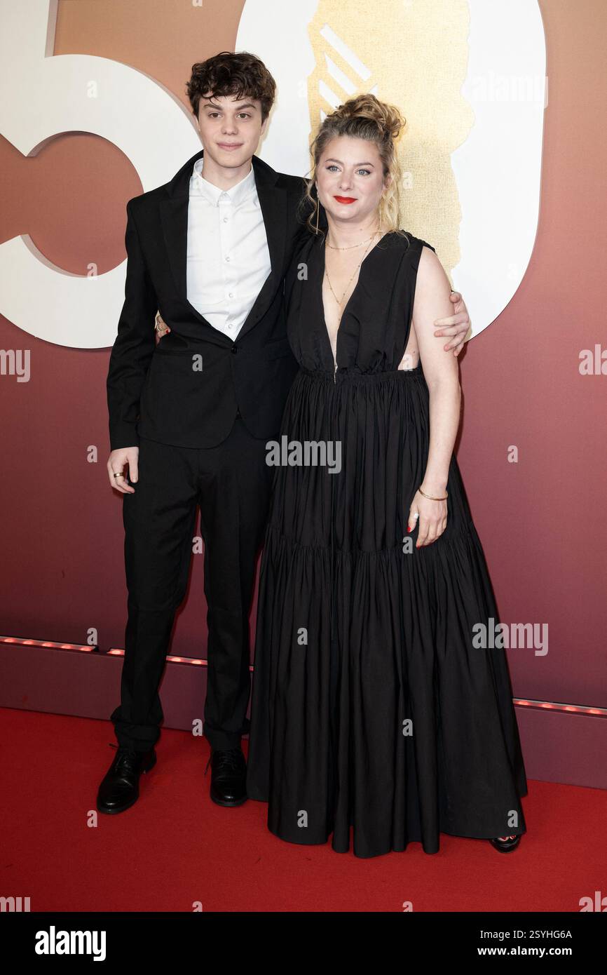 Paris, France. 28th Feb, 2025. Cameron Crovetti and Sarah Suco arrive ...