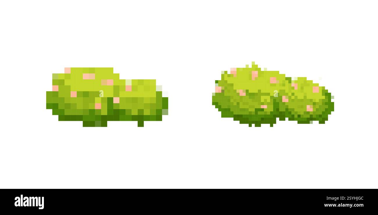 Pixel art green cacti illustration captures vibrant desert plants in a ...
