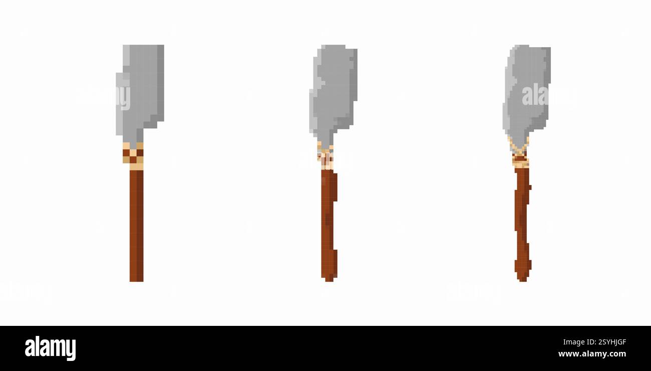 Pixel art feather duster in different angles reveals simple design and ...