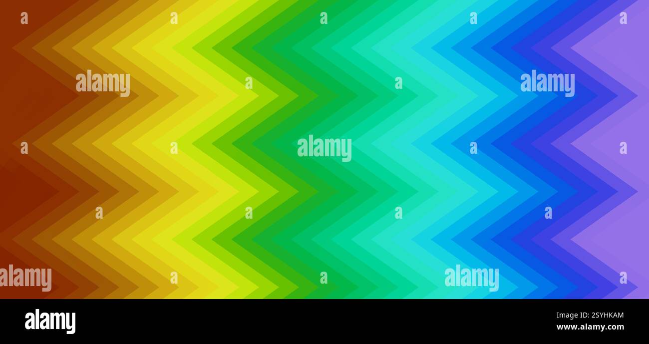 Abstract digital background with a zigzag gradient effect, moving through all the colors of the ...
