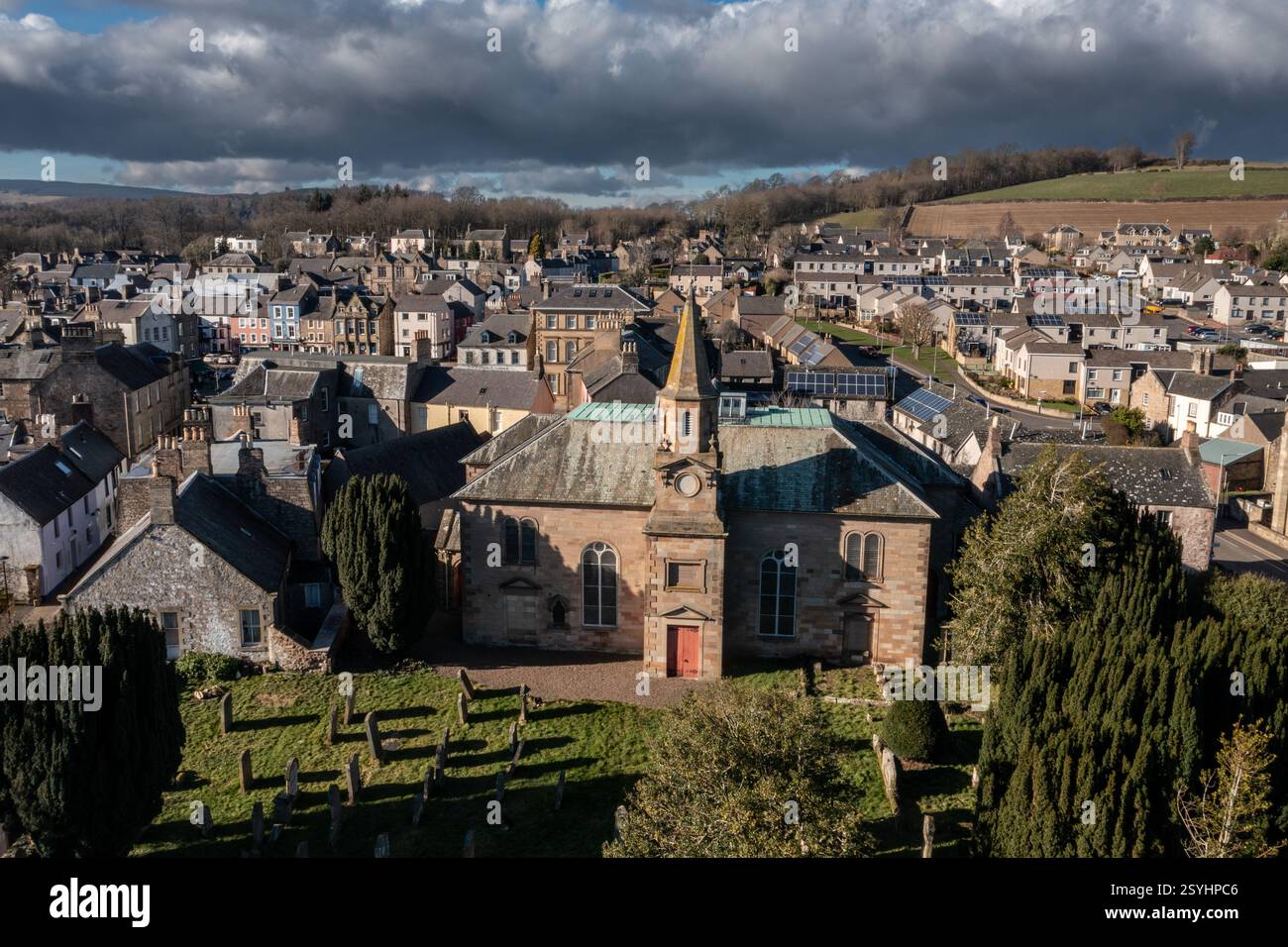 The Scottish Borders town of Duns Stock Photo - Alamy