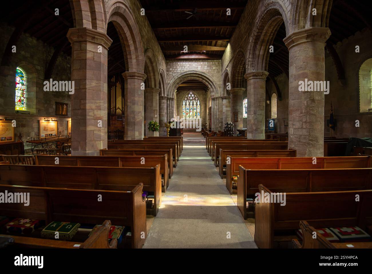 The interior of Norham Church Stock Photo - Alamy