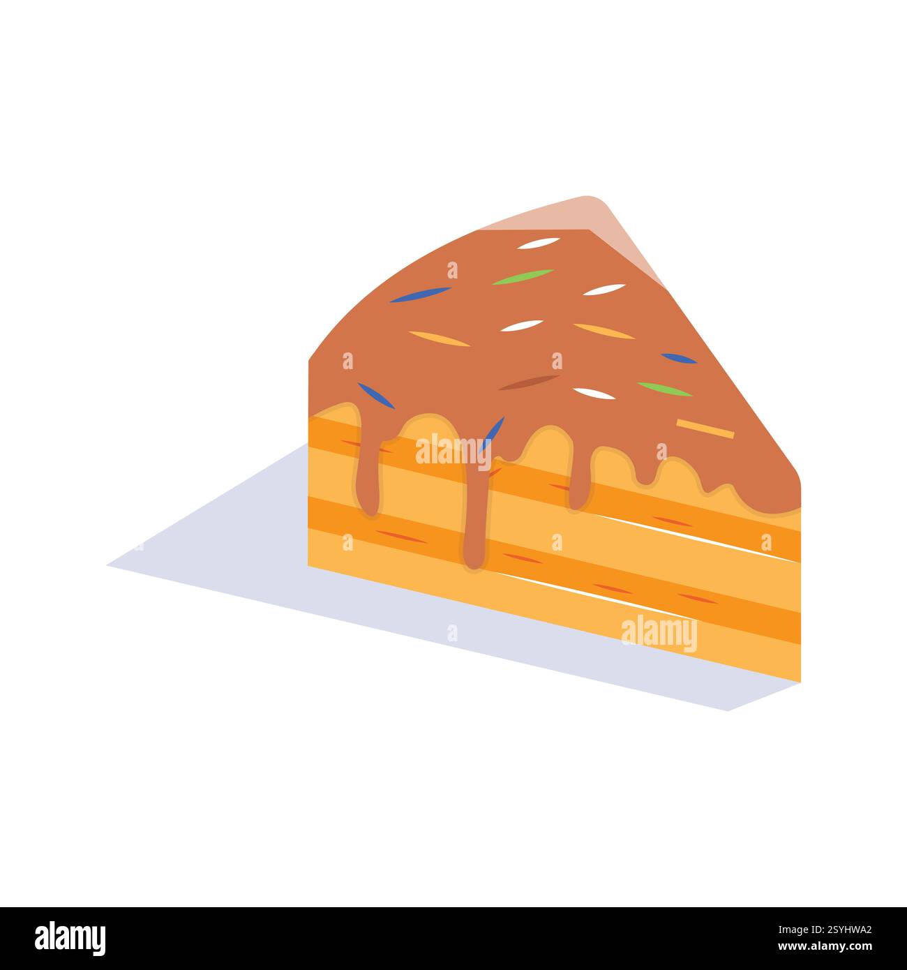 An isometric icon of cake in modern style, ready to use vector Stock ...