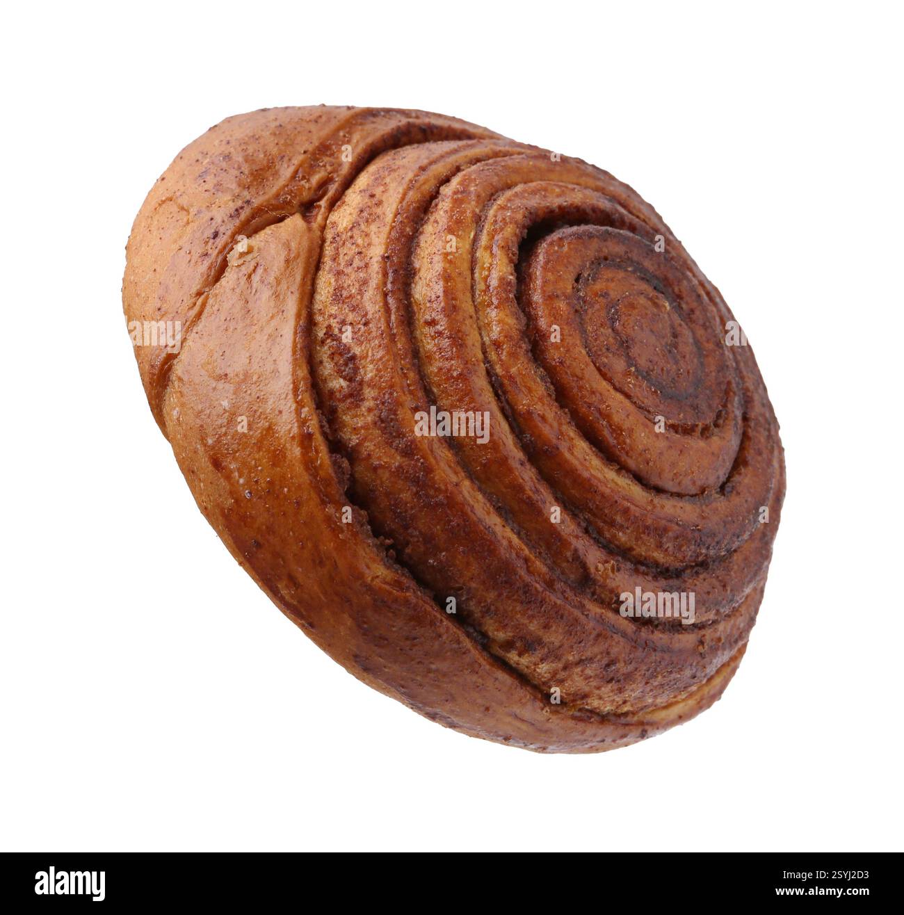 Danish cinnamon bun on Cut Out Stock Images & Pictures - Alamy